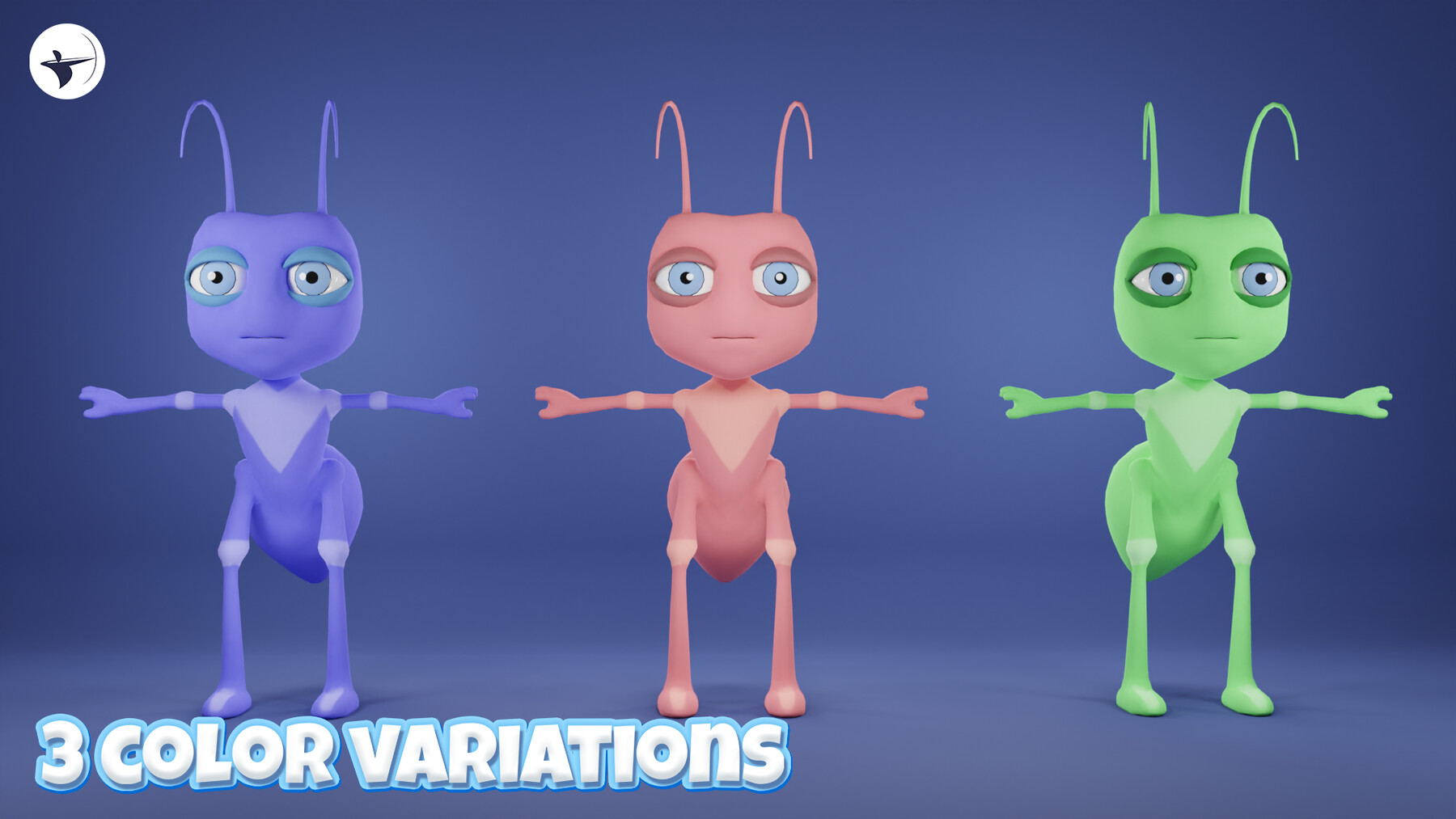 ArtStation - Insects Pack LowPoly Ant Ladybug Bee Characters | Game Assets