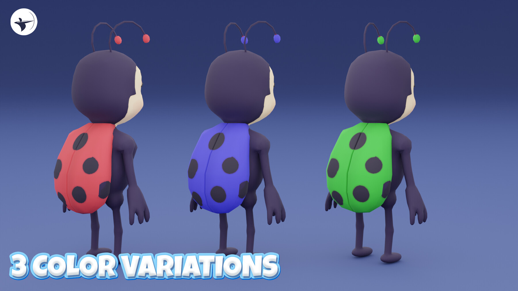 ArtStation - Insects Pack LowPoly Ant Ladybug Bee Characters | Game Assets