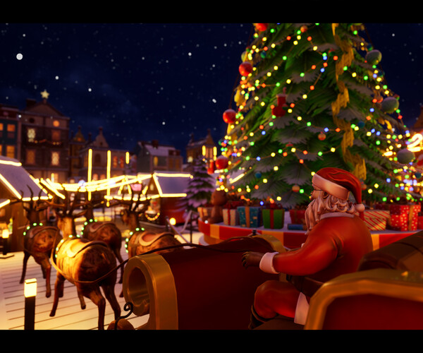 ArtStation - Modular Stylized Christmas Market | Game Assets