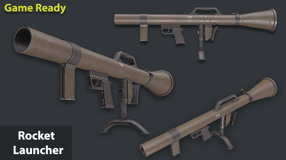 ArtStation - Rocket Launcher Game Ready 5 | Game Assets