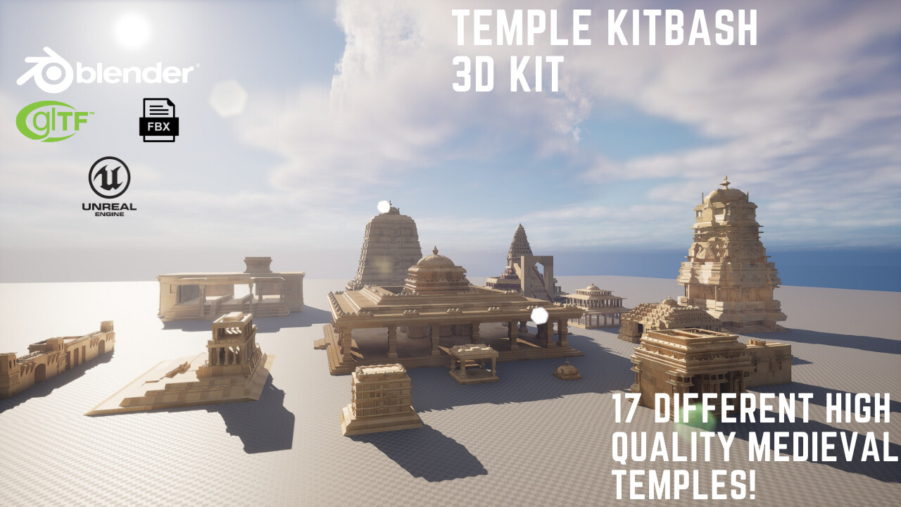 Krishna Bros - Temple Kitbash 3D KIT