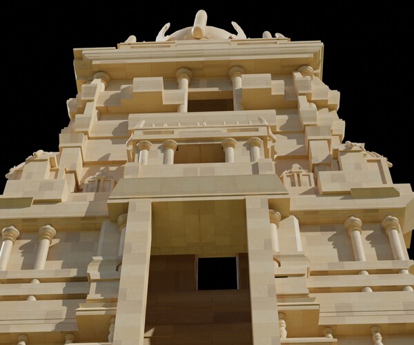 ArtStation - Realistic Temple 3D Model | Architecture | Architectural ...