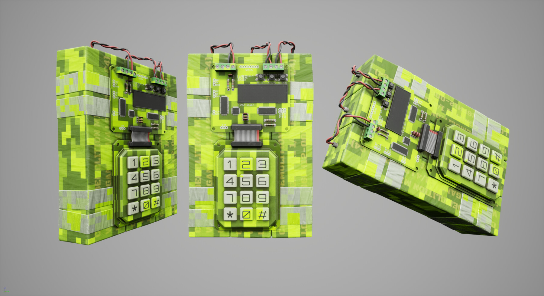 ArtStation - C4 bomb with timer circuit - Plus extra skins | Game Assets