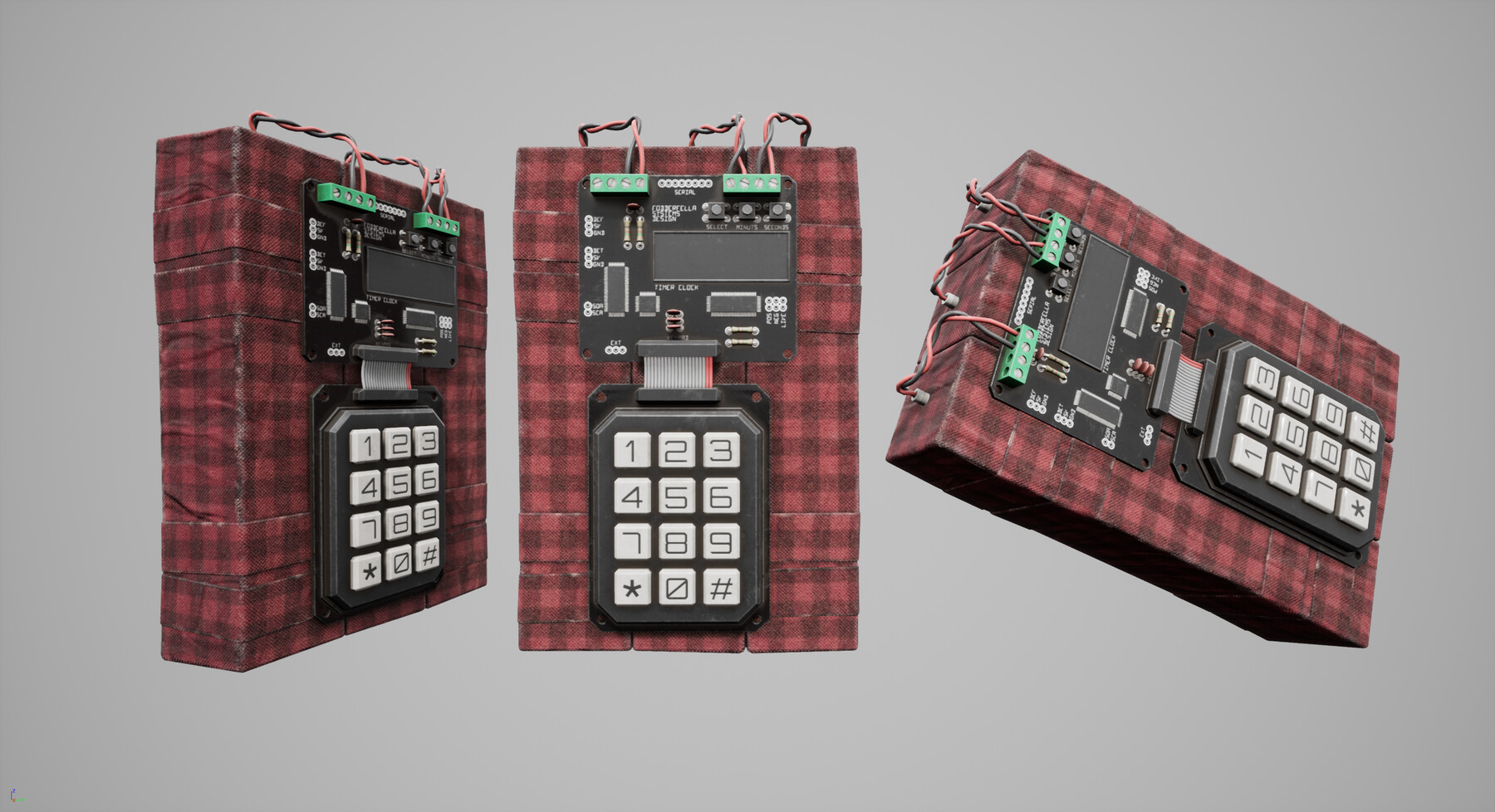 ArtStation - C4 bomb with timer circuit - Plus extra skins | Game Assets