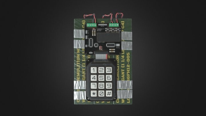 ArtStation - C4 bomb with timer circuit - Plus extra skins | Game Assets