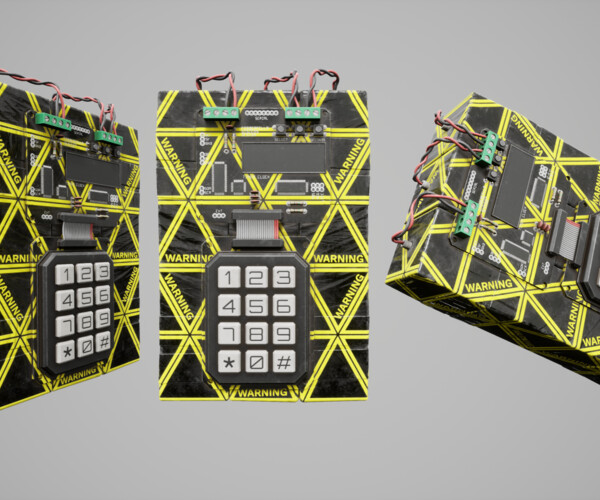 ArtStation - C4 bomb with timer circuit - Plus extra skins | Game Assets