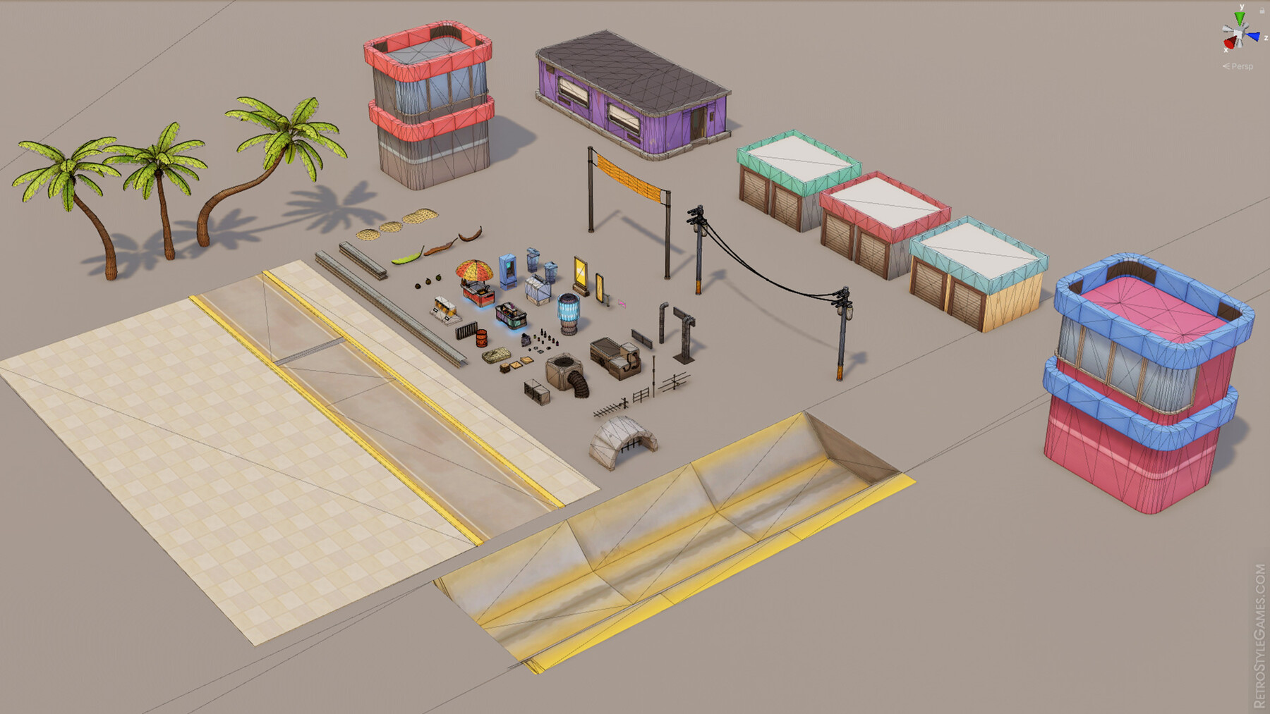 ArtStation - Stylized Cyberpunk City Props [Unity + Unreal] | Game Assets