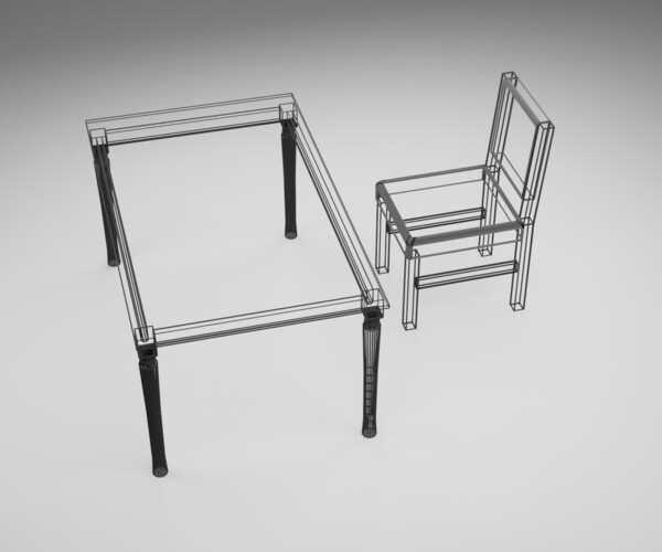 ArtStation - Dinning Table and Chair | Game Assets