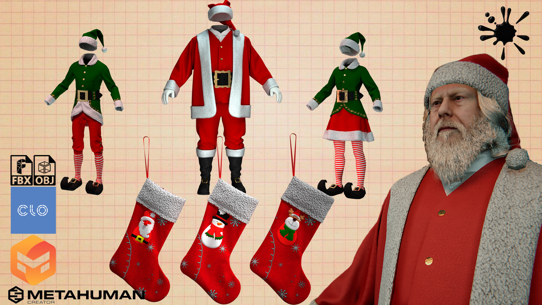 ArtStation - Christmas set | Resources