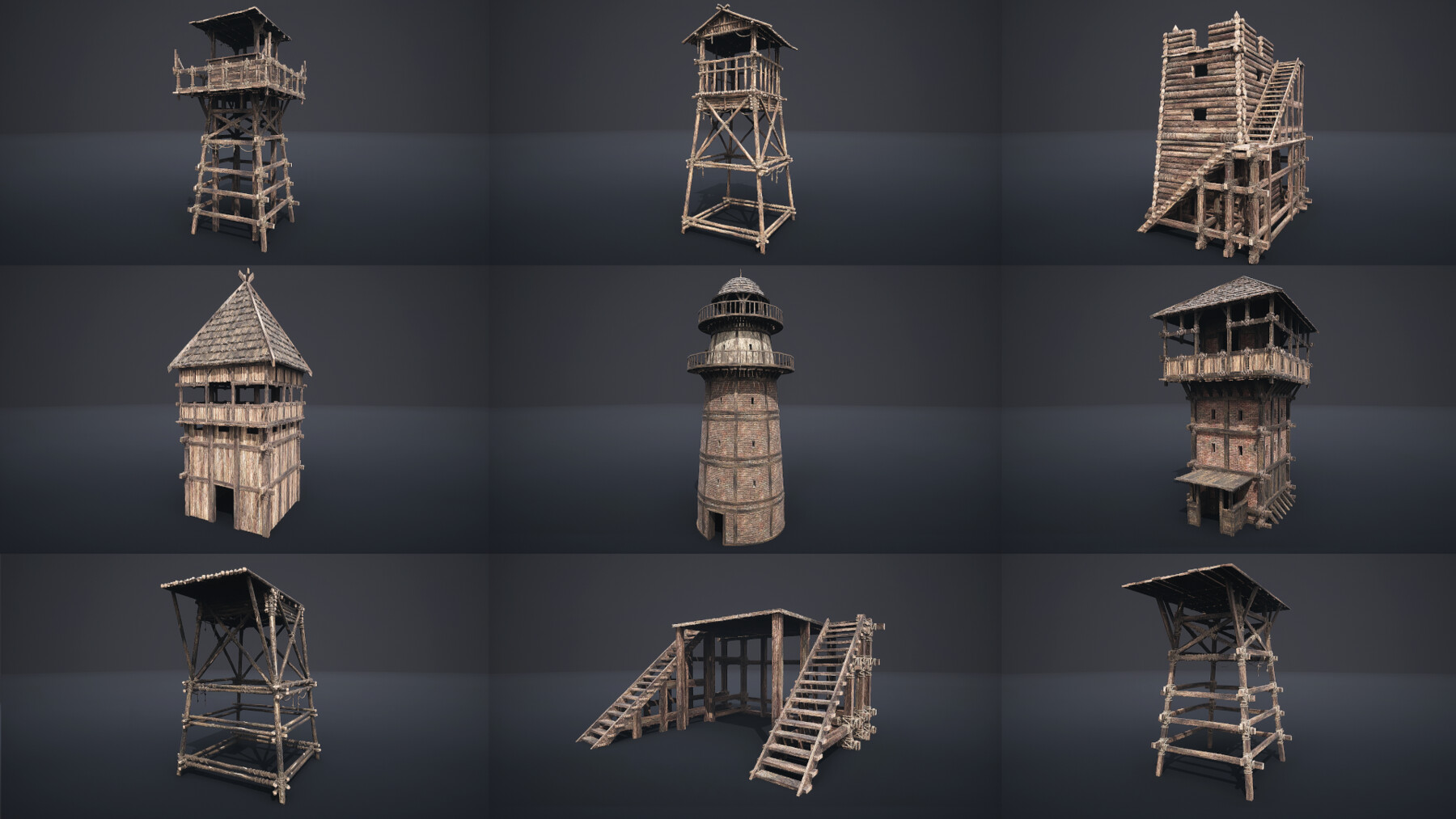 ArtStation - WATCHTOWER PLATFORM MEDIEVAL SLAVIC TOWER VILLAGE ...