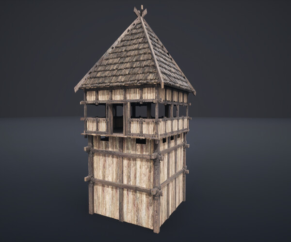 ArtStation - WATCHTOWER PLATFORM MEDIEVAL SLAVIC TOWER VILLAGE ...
