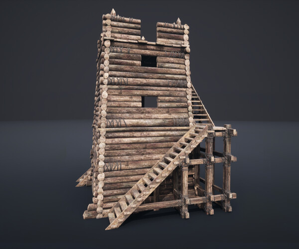ArtStation - WATCHTOWER PLATFORM MEDIEVAL SLAVIC TOWER VILLAGE ...