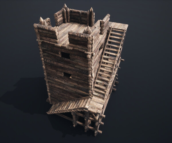 ArtStation - WATCHTOWER PLATFORM MEDIEVAL SLAVIC TOWER VILLAGE ...