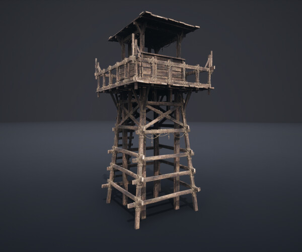ArtStation - WATCHTOWER PLATFORM MEDIEVAL SLAVIC TOWER VILLAGE ...