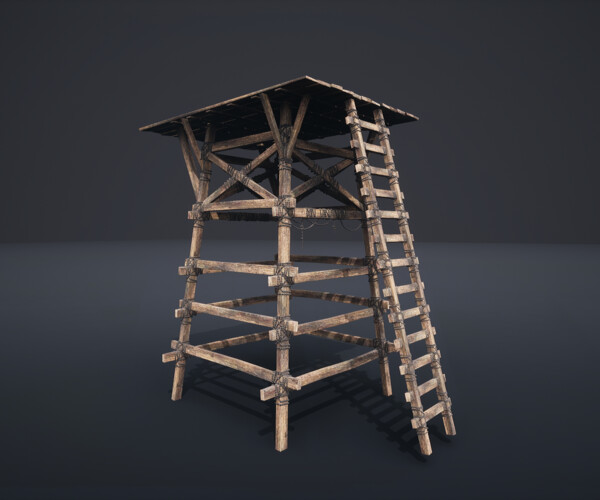 ArtStation - WATCHTOWER PLATFORM MEDIEVAL SLAVIC TOWER VILLAGE ...