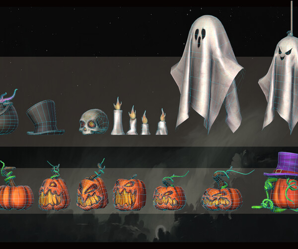 ArtStation - Halloween_Hantpaint | Game Assets