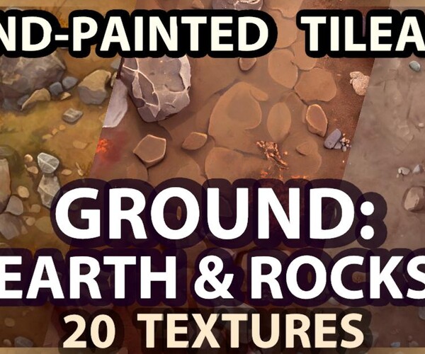 ArtStation - Ground: Earth and Rocks -- 20 TEXTURES -- (Hand-painted ...