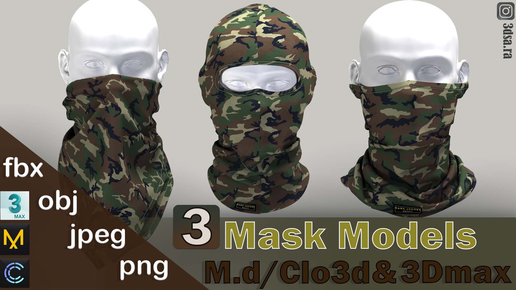 ArtStation - Three Mask Models (FREE) | Game Assets