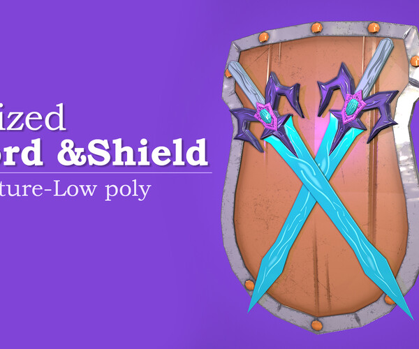 ArtStation - Stylized Sword & Shield | Game Assets