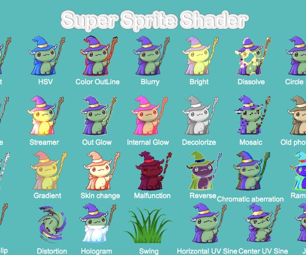 Artstation Unity Shader Super Sprite Shader Game Assets