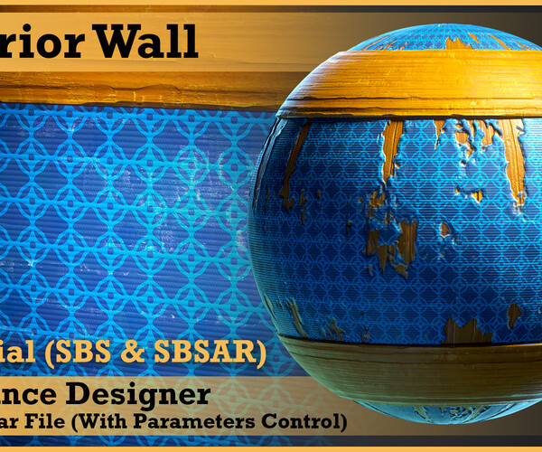 ArtStation - interior wall - VOL 02 - SBS & SBSAR | Game Assets