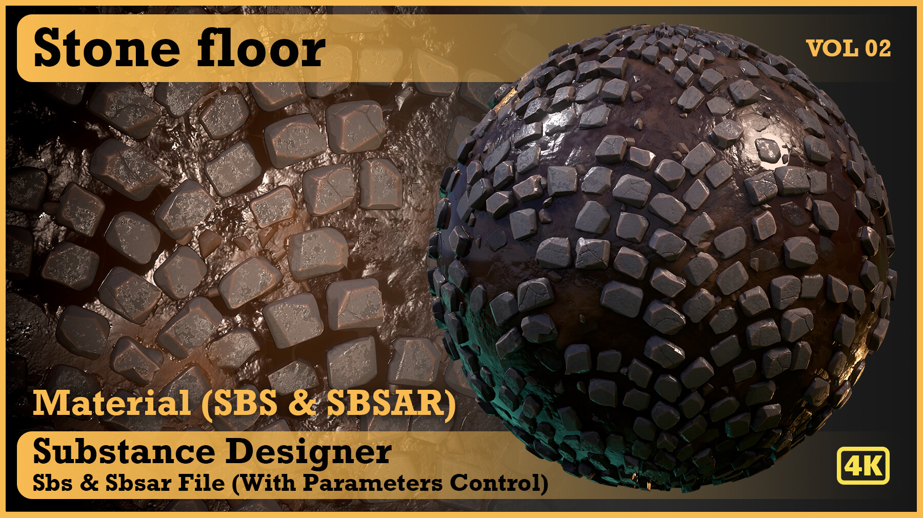 ArtStation - Stone Floor - VOL 02 - SBS & SBSAR | Game Assets