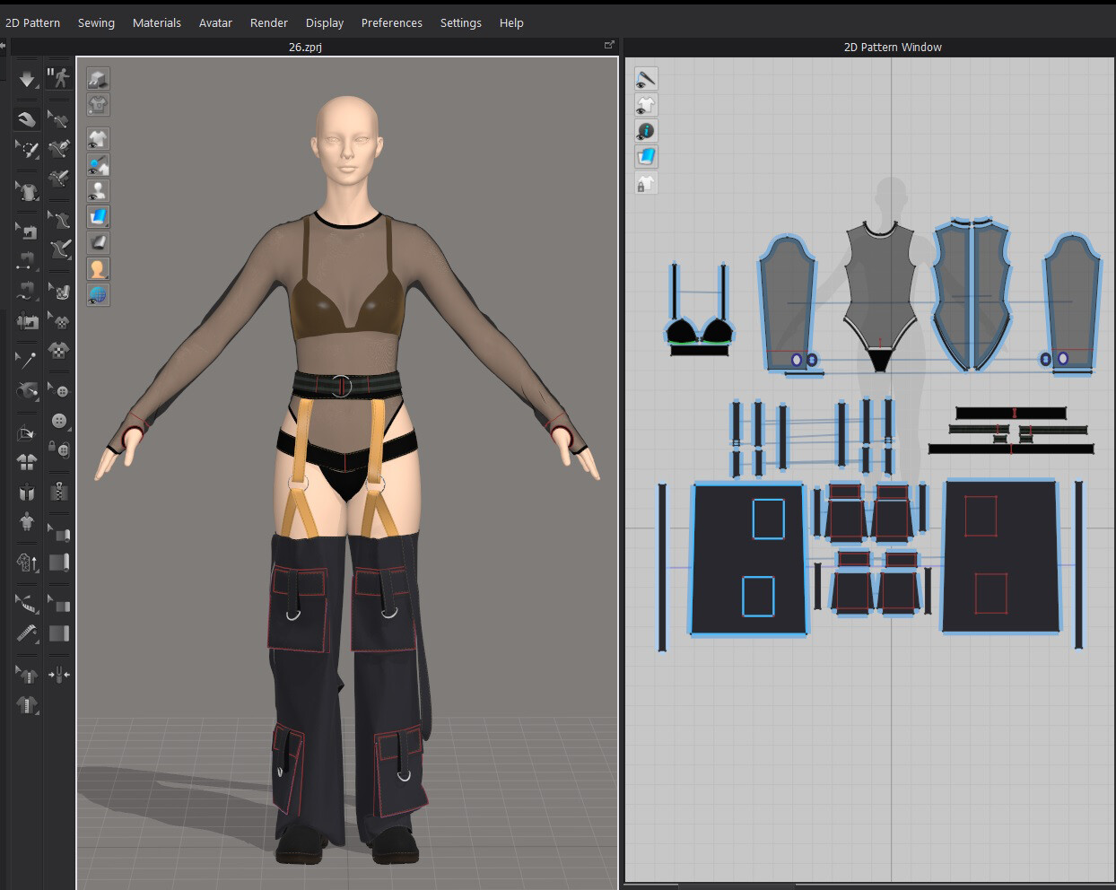ArtStation - 4 Girl's Outfits (P2) _ Marvelous / CLO | Game Assets