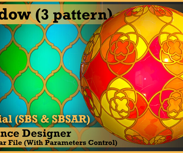 ArtStation - window (3 pattern) - VOL 02 - SBS & SBSAR | Resources