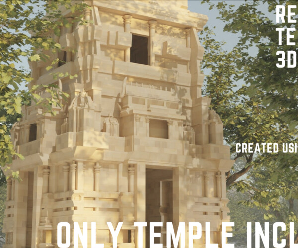 ArtStation - Realistic Temple 3D Model | Architecture | Architectural ...