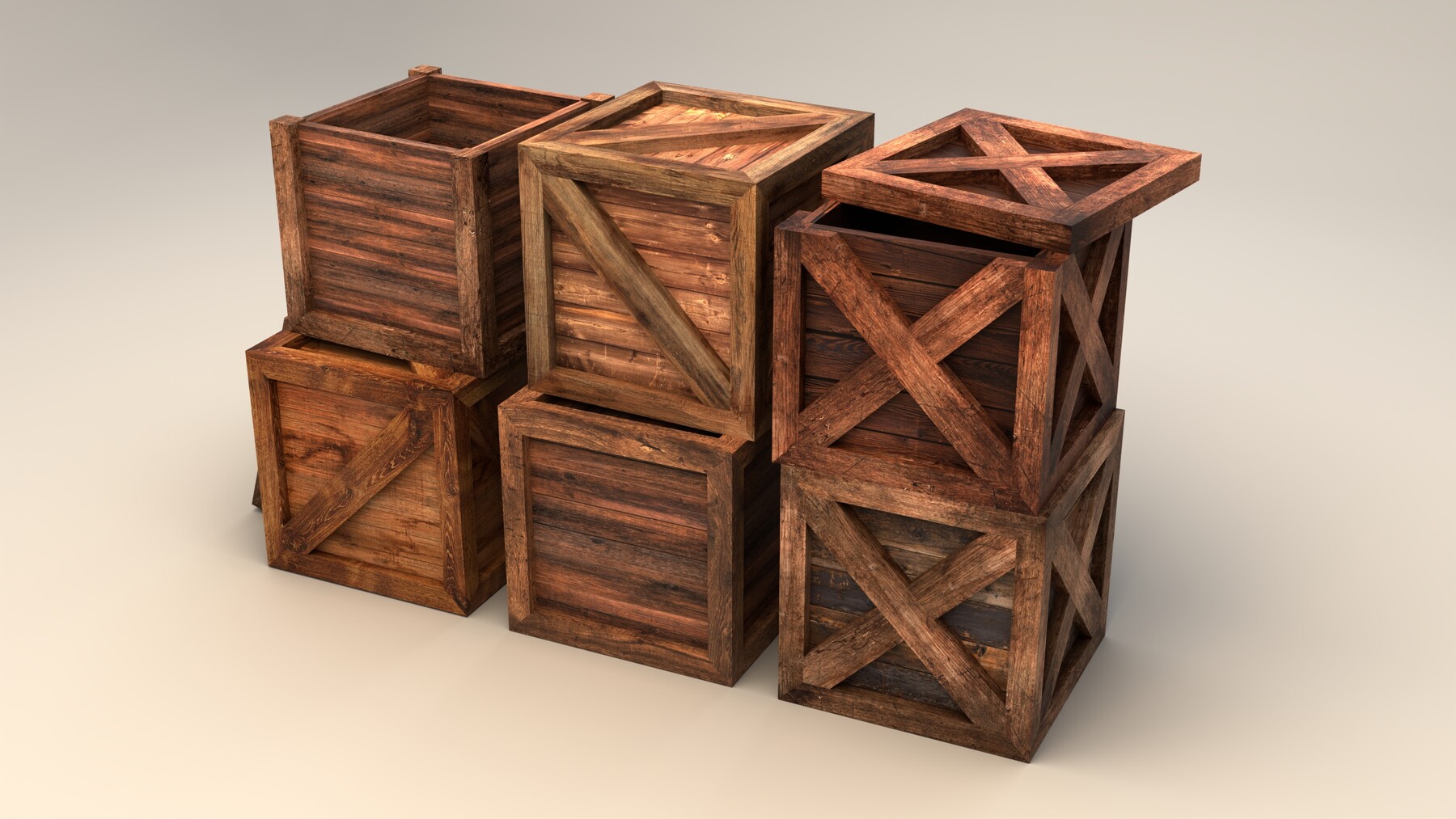 ArtStation - WOODEN BOXES | Game Assets