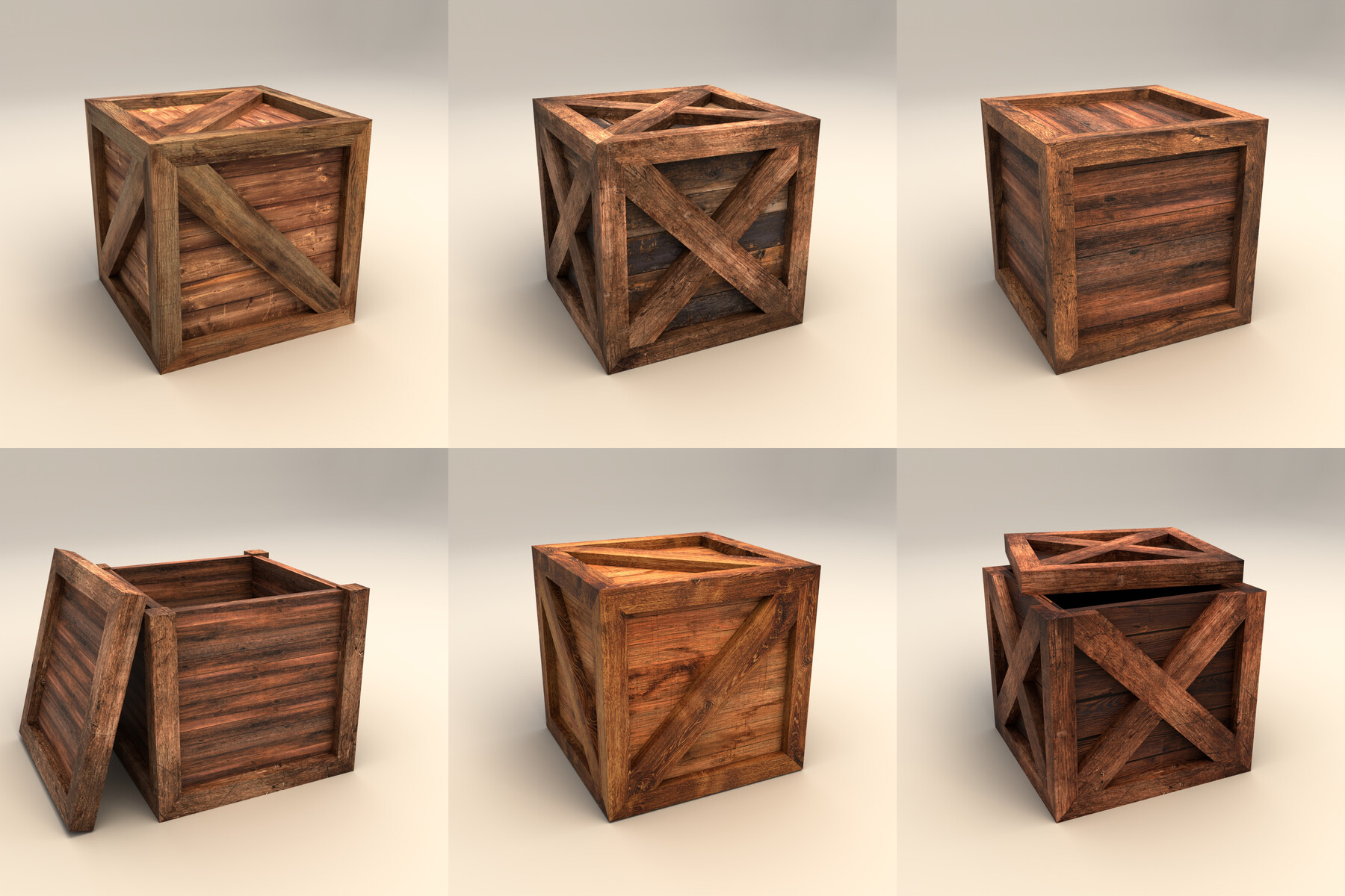 ArtStation - WOODEN BOXES | Game Assets