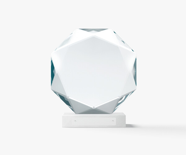 ArtStation - Octagon Glass Award Trophy - crystal plaque trophies ...
