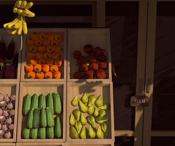 ArtStation - Fruit and vegetable shop | Game Assets
