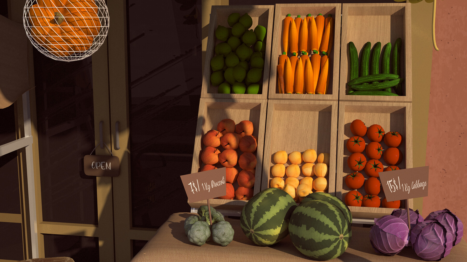 ArtStation - Fruit and vegetable shop | Game Assets