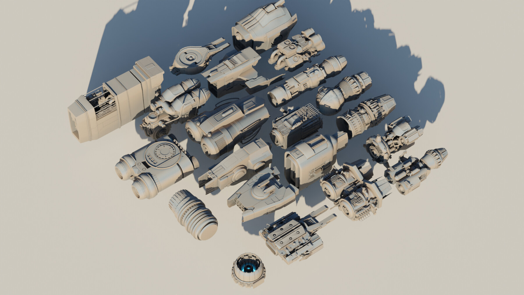 ArtStation - Scifi Engine Kitbash 3D Set | Resources