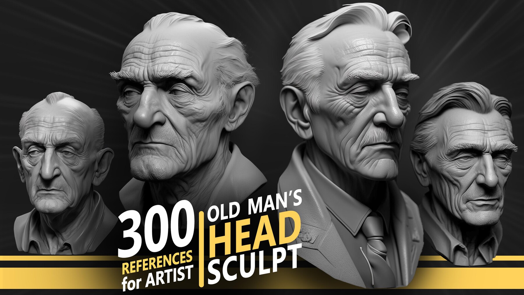 ArtStation - 300 Old man's Head Sculpt - References for artist | Artworks