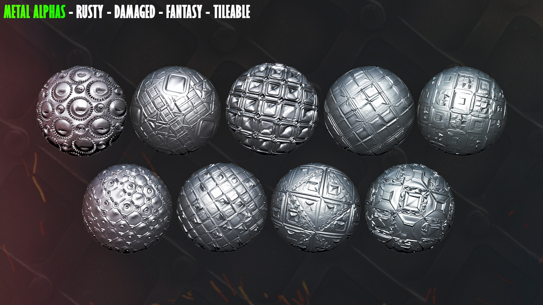 ArtStation - 60+ Metal Alphas. Rusty Metal. Damaged Metal. Fantasy ...