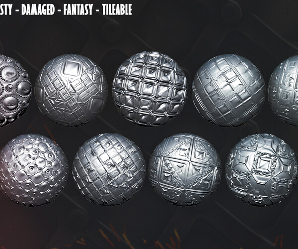 ArtStation - 60+ Metal Alphas. Rusty Metal. Damaged Metal. Fantasy ...