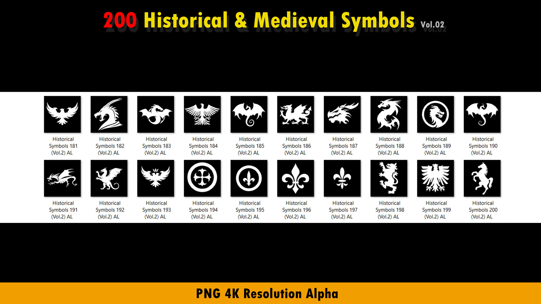 ArtStation - 550 Historical Symbols Bundles - 30 OFF | Brushes