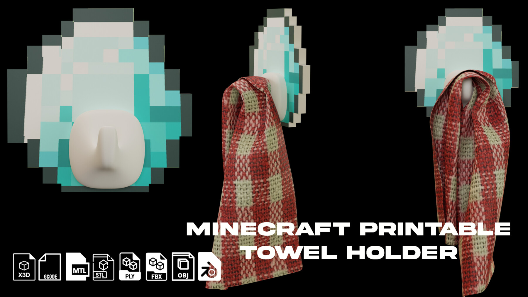 ArtStation - Diamond Towel holder minecraft | Game Assets