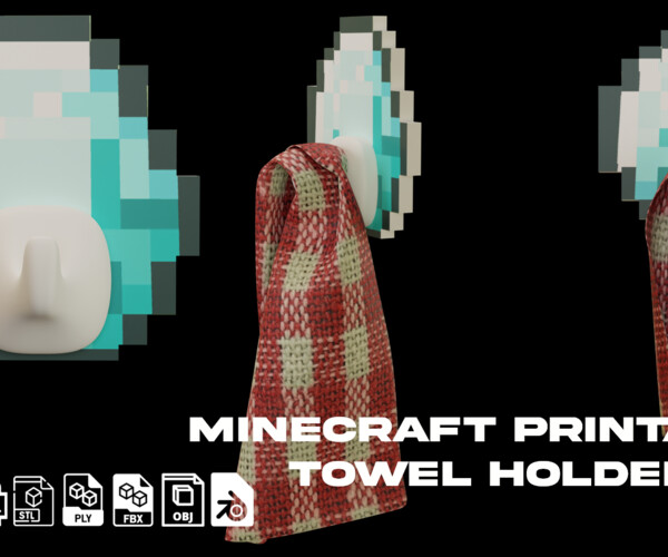 ArtStation - Diamond Towel holder minecraft | Game Assets