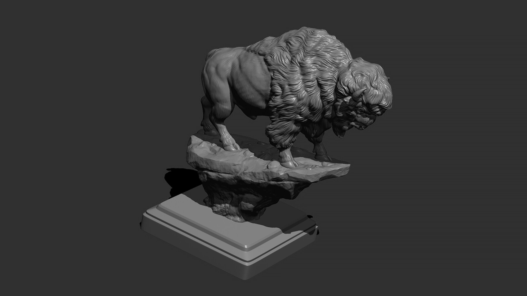 ArtStation - Bison on the cliff | Resources