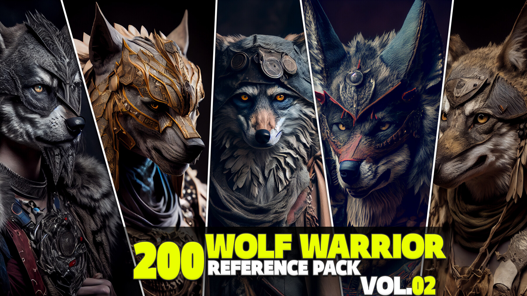 ConceptWithMe - 200 Wolf Warrior Reference Pack Vol.02