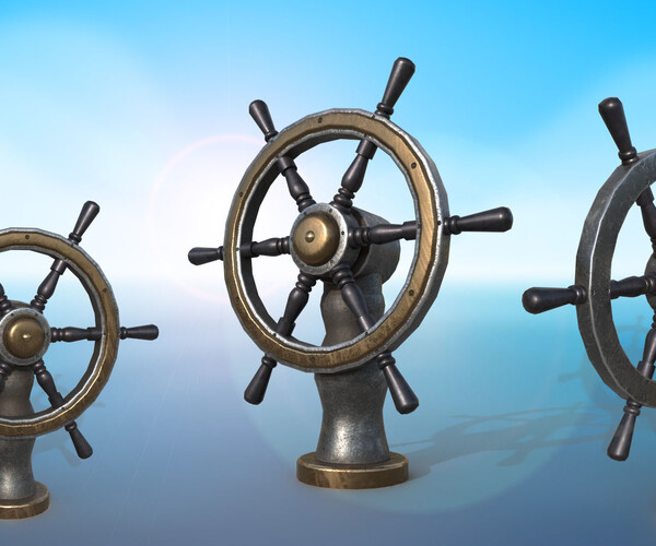 ArtStation - The helm of a sea ship or vessel PBR game ready Low-poly ...