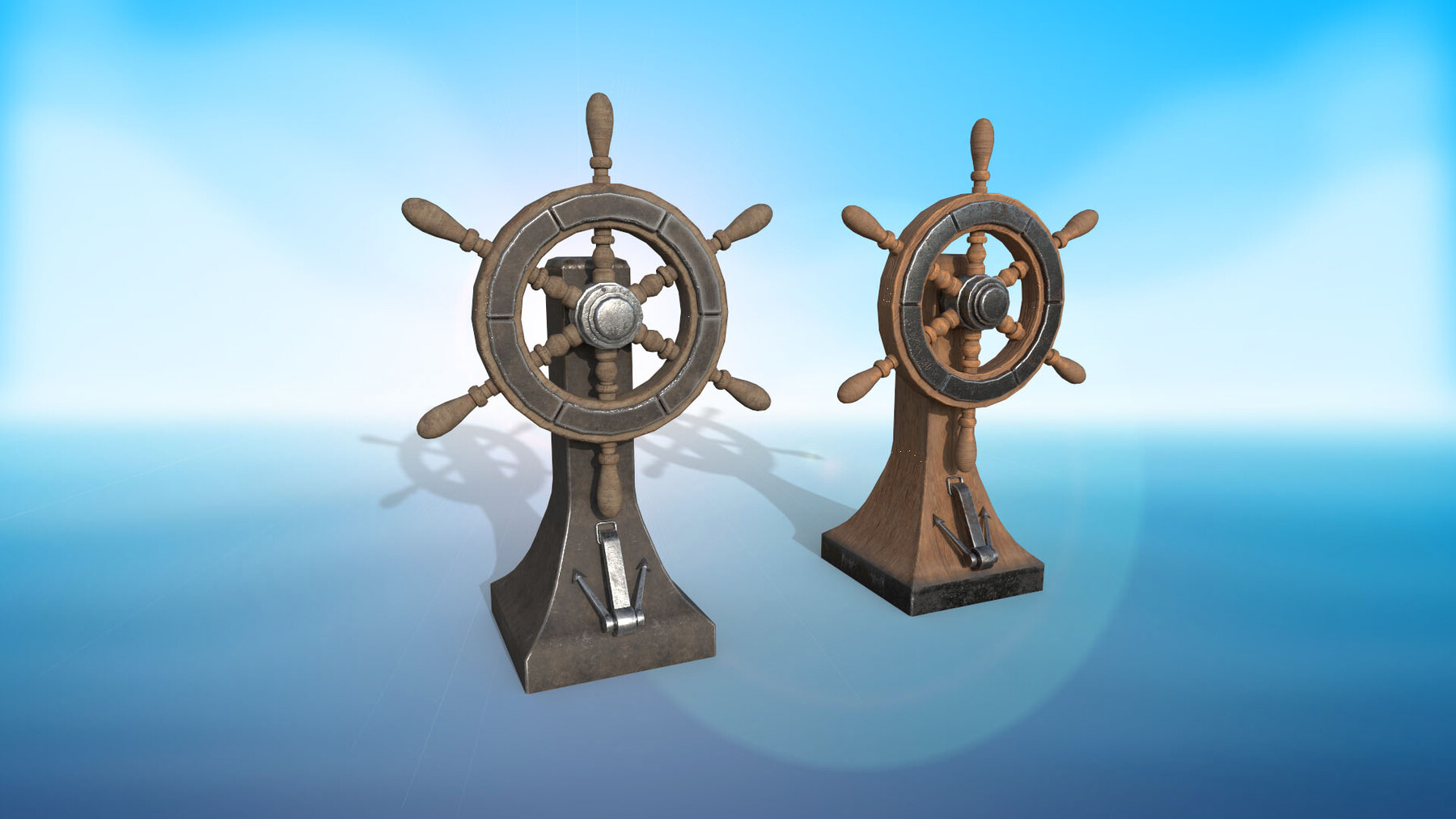 ArtStation - The helm of a sea ship or vessel PBR game ready Low-poly ...