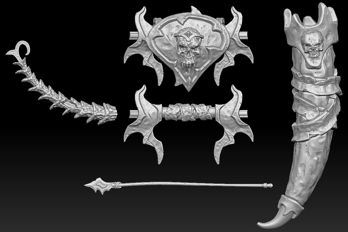 ArtStation - Undead weapons collection 3d print | Resources