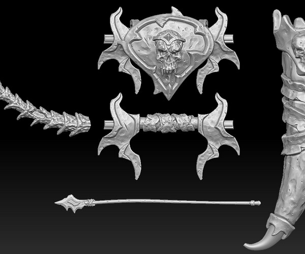 ArtStation - Undead weapons collection 3d print | Resources