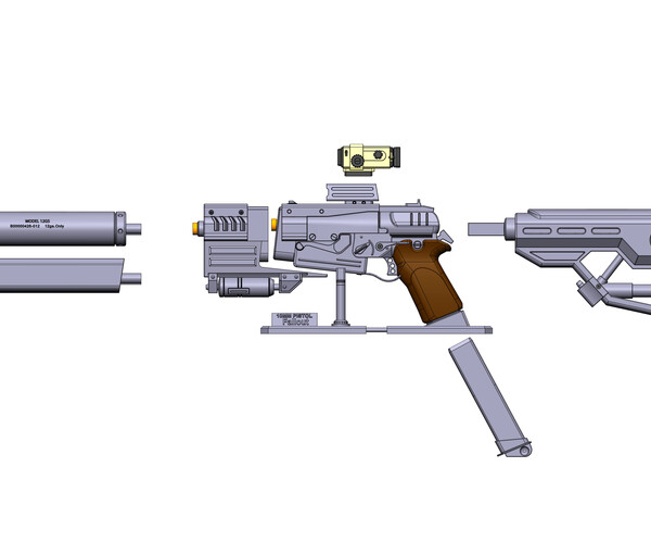 ArtStation - 10mm Pistol - Fallout 4 - Printable 3d model - STL files ...