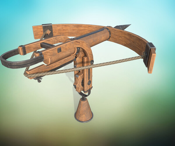 ArtStation - Medieval harpoon weapon PBR low-poly game ready 3D model ...