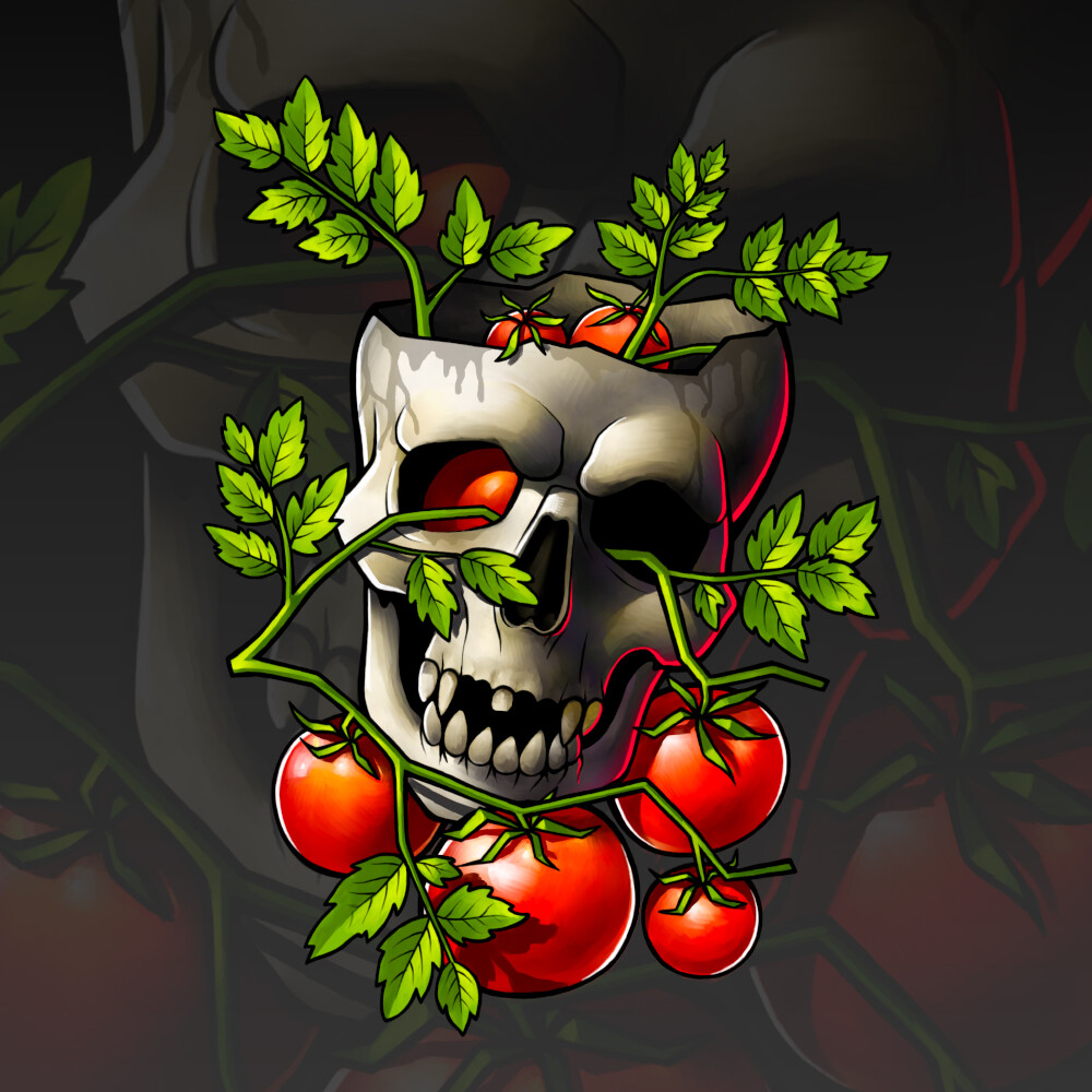 ArtStation - Tomato skull illustration | Artworks